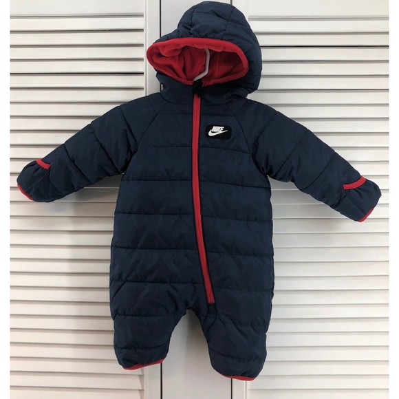 Nike | One Pieces | Nike Size 3m Blue Puffer Snowsuit | Poshmark
